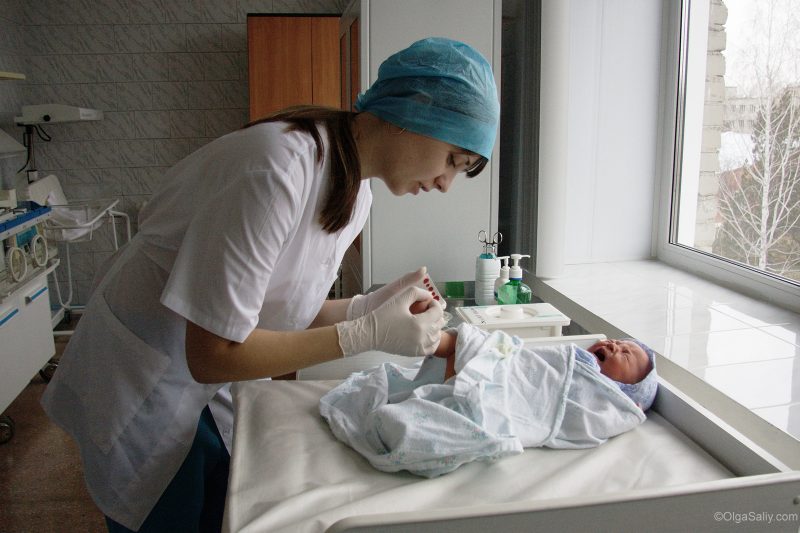 One day in Russian Maternity hospital. Photostory